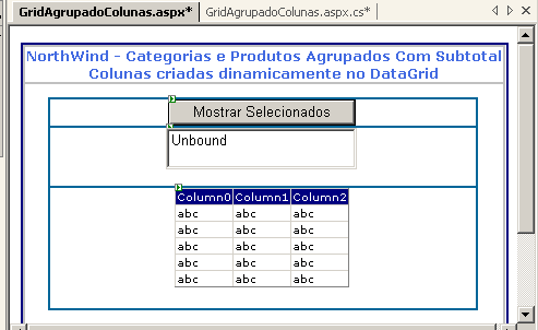 Criando colunas dinamicamente no ASP.NET DataGrid - DevMedia